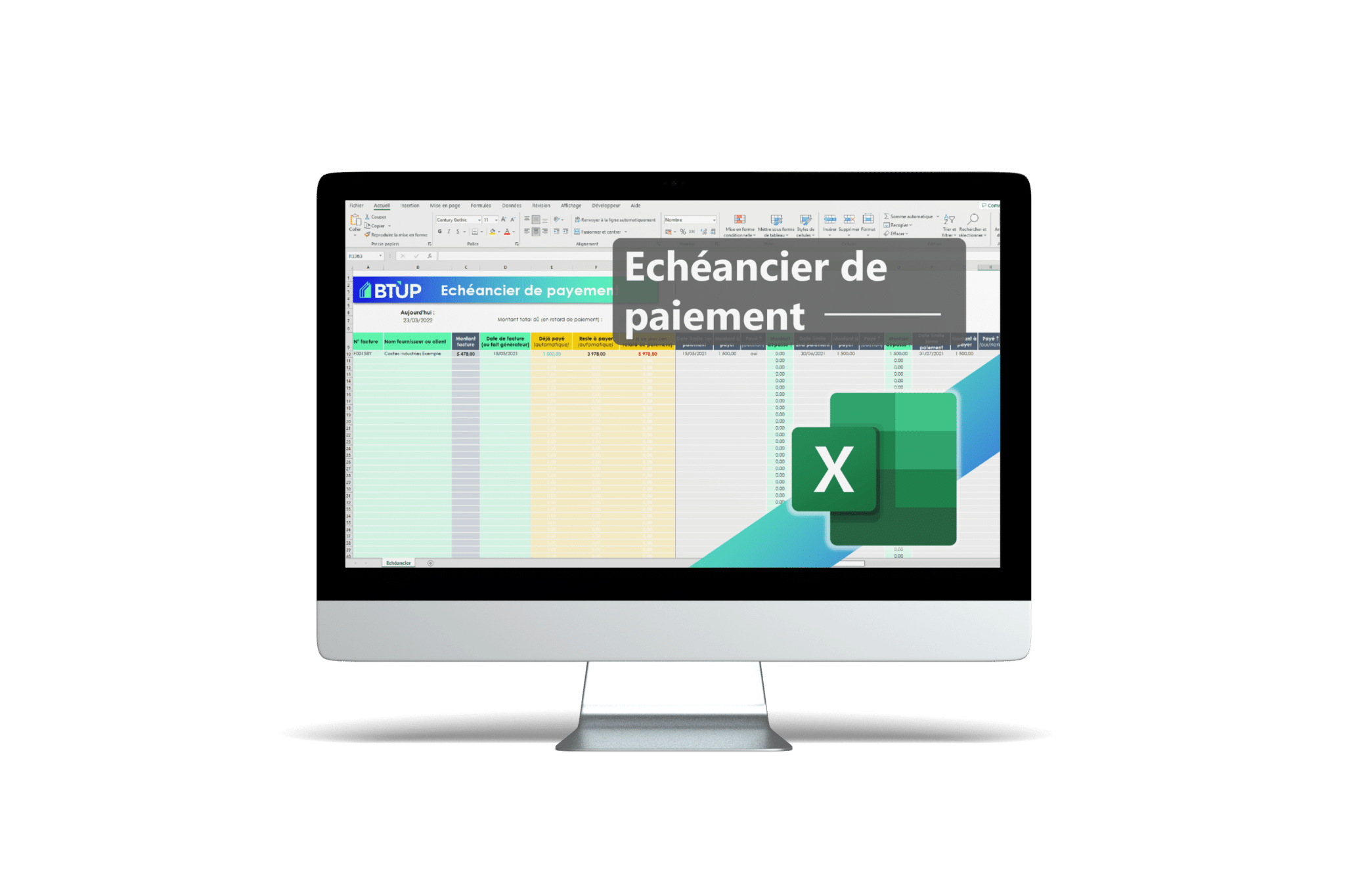 Modèle d’Échéancier de paiement l EXCEL l BTP