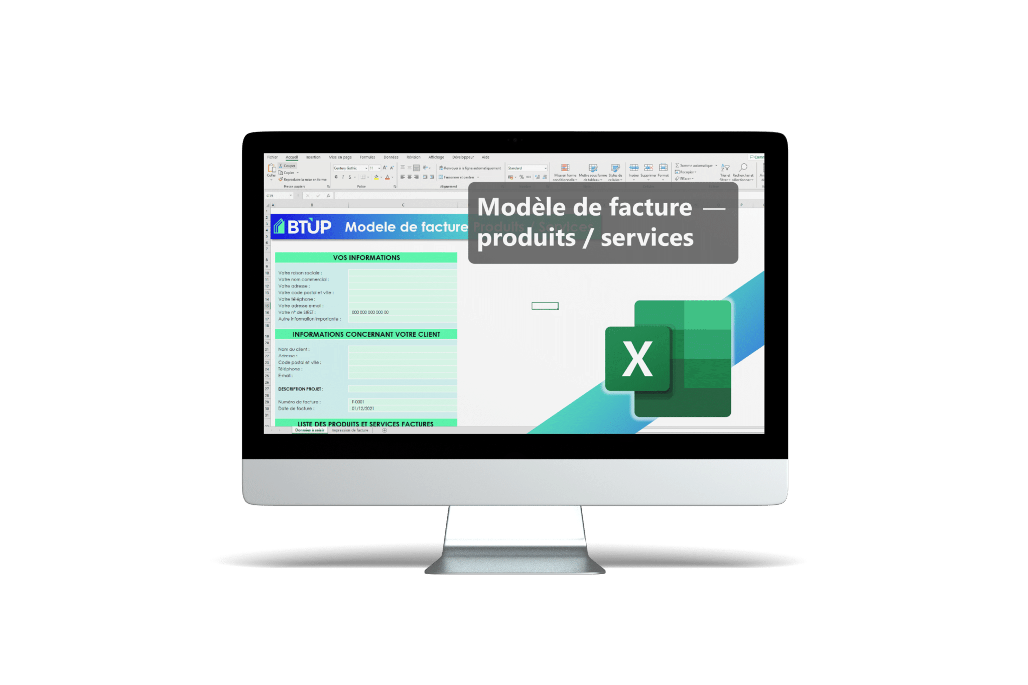 Modèle de facture bâtiment l EXCEL l BTP