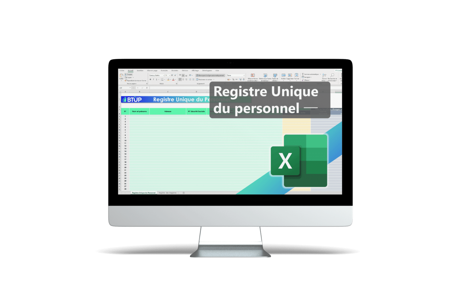 Registre Unique Du Personnel L BTP L EXCEL Registre Unique Du Personnel L BTP L EXCEL